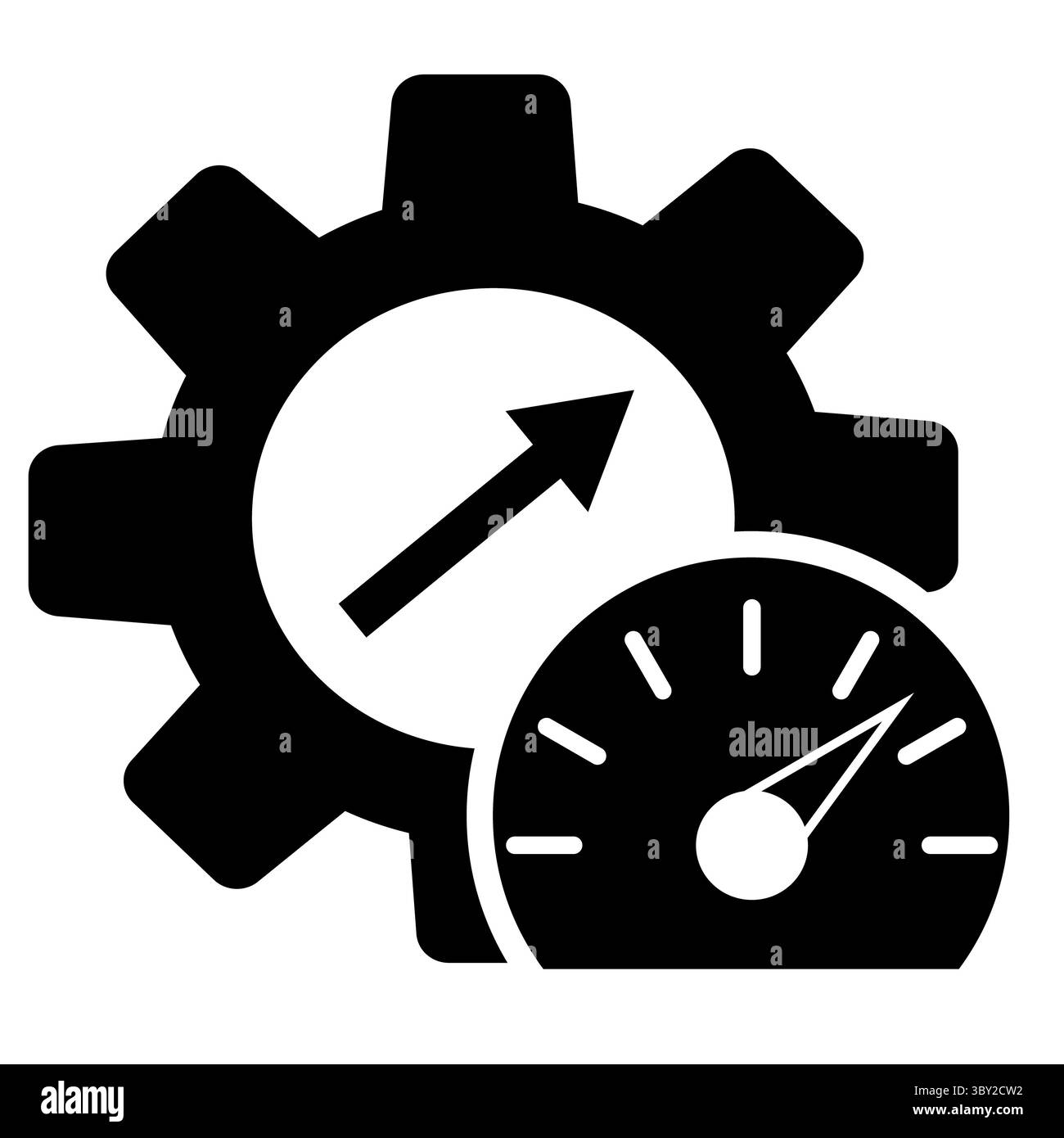 Gear performance arrow Black and White Stock Photos & Images - Alamy