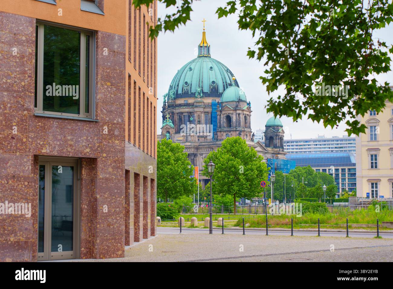 Berlin, Germany - June 1, 2025: View of the Berlin Cathedral framed by ...