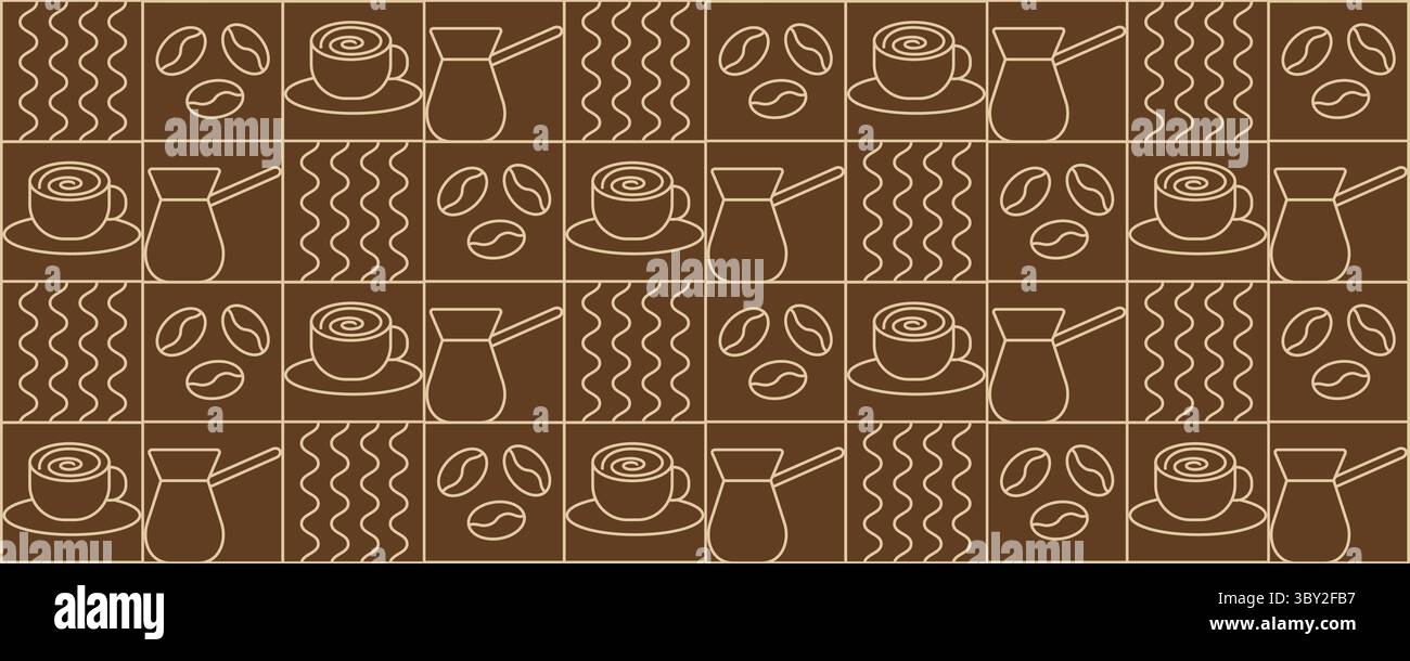 Coffee geometric pattern of lines. Abstract seamless background for ...