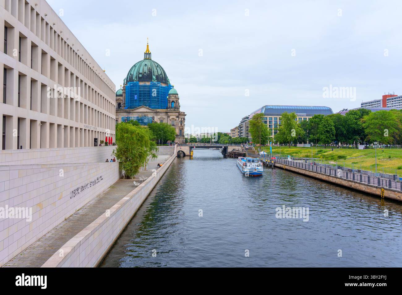 Berlin, Germany - June 1, 2025: Picturesque view along the Spree River ...