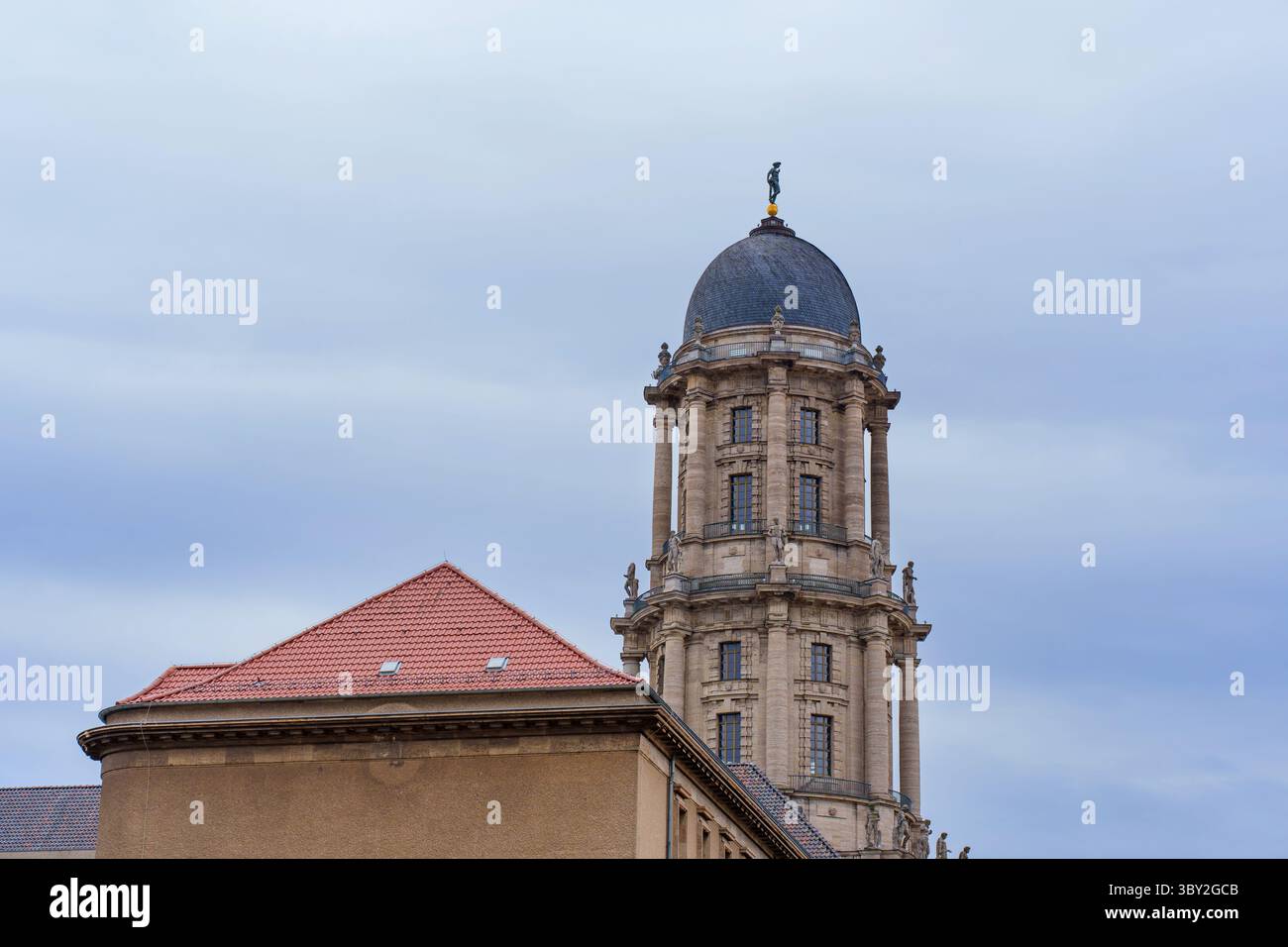 Berlin, Germany - June 1, 2025: Detailed view of the ornate dome and ...