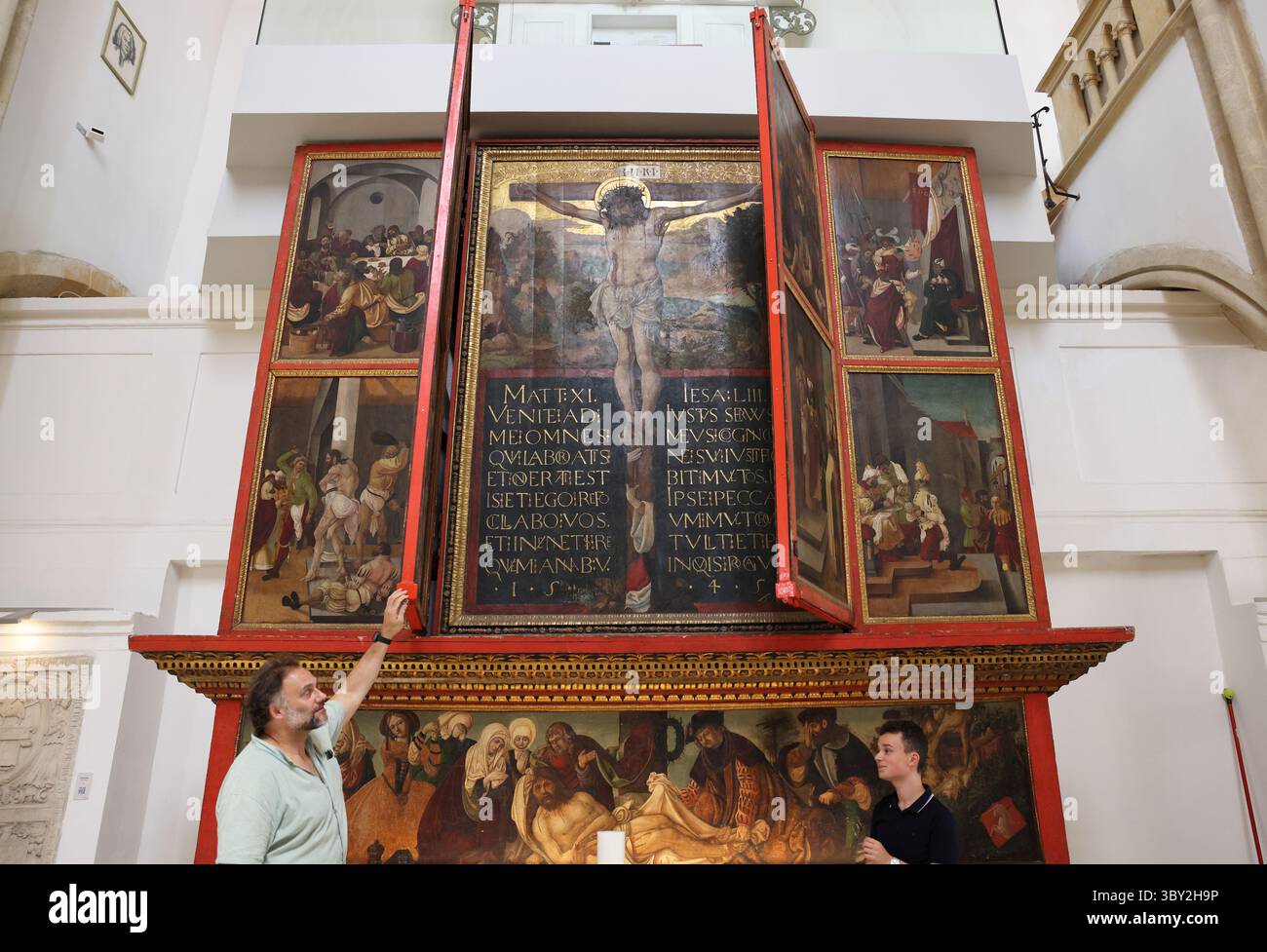 Pre-Reformation altarpiece, with wings, in the Lutheran Evangelical ...