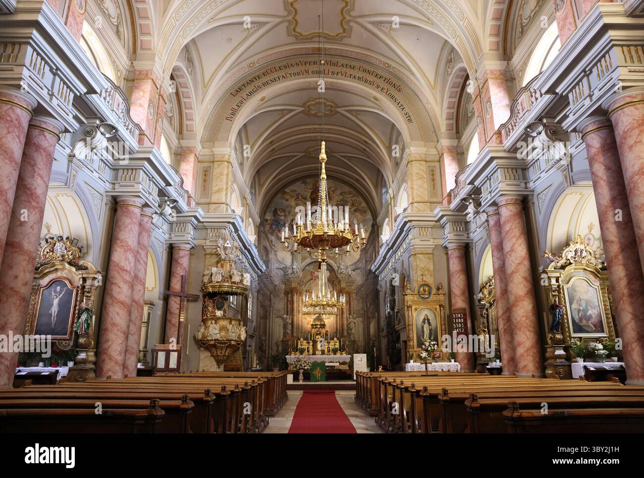 Jesuit Holy Trinity Roman Catholic church, with beautiful Baroque ...