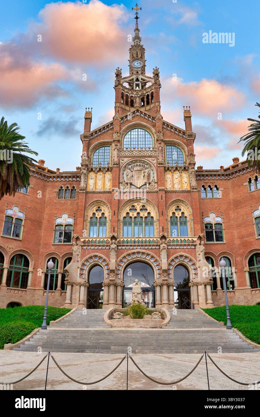 Recinto Modernista de Sant Pau, Art Nouveau, by Lluís Domènech i Montaner, Hospital de la Santa ...