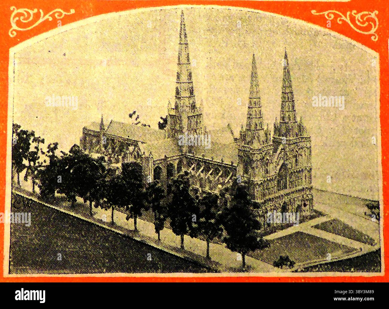A wonderful scale model of Litchfield Cathedral made from cork in 1914 ...