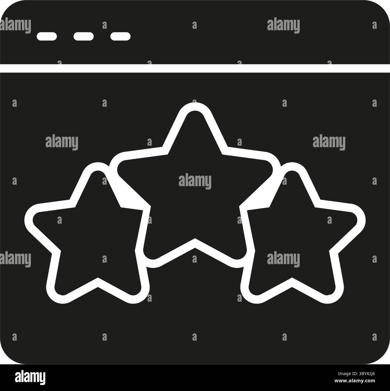 Web Rating Stars Solid Icon. User Feedback, Online Review, And Quality ...