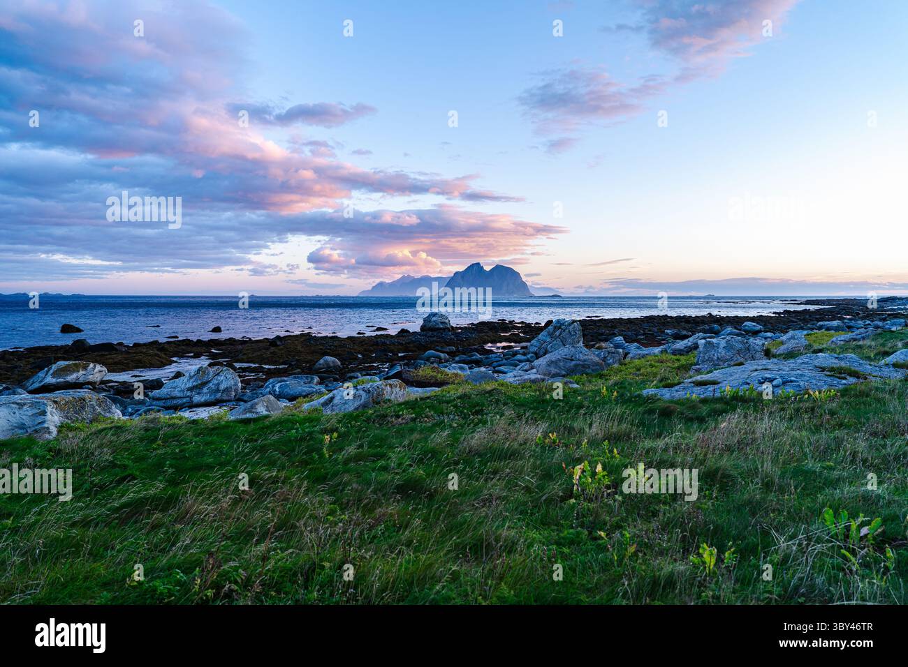 Norway, Værøy Island, autumn, sunrise, Moskenesstraumen, tidal current ...