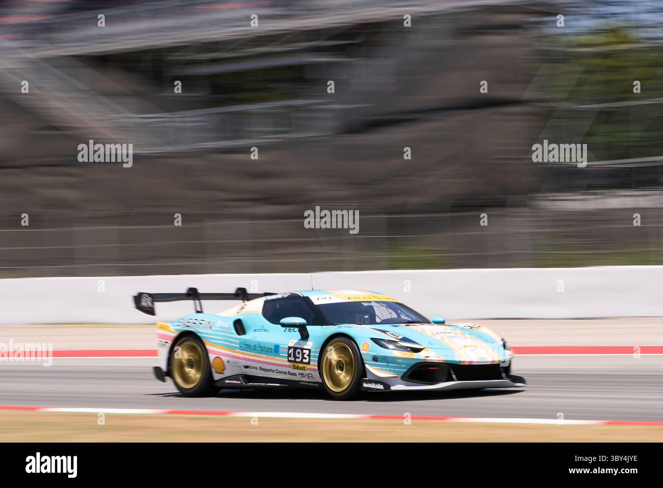 BARCELONA, SPAIN - JULY 18: Manuela Gostner of Italy and (193) Ineco - Reparto Corse RAM drives ...