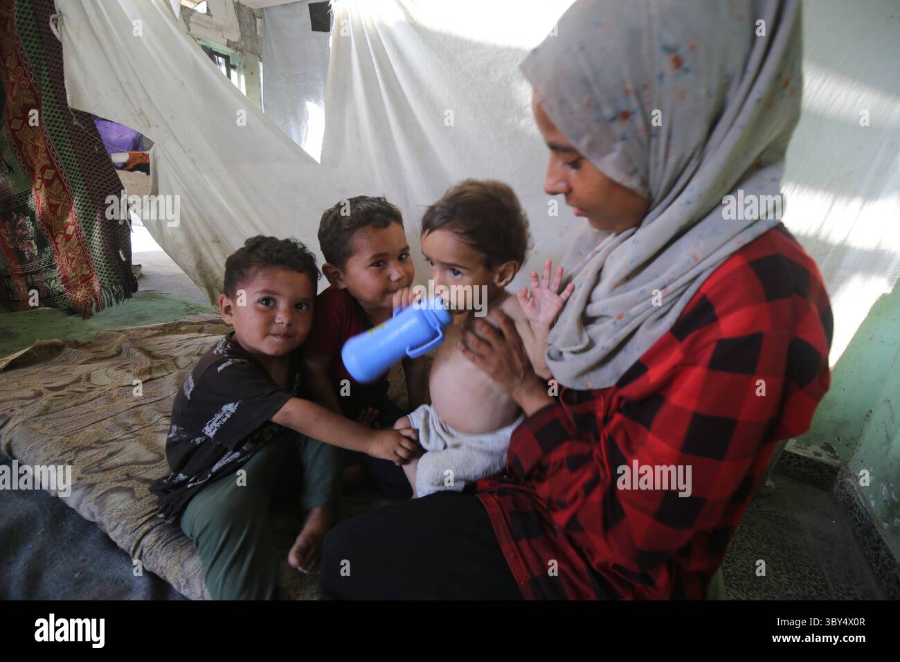 Palestinian infant Adi Wael Habib, 9 months old, is the sole survivor ...