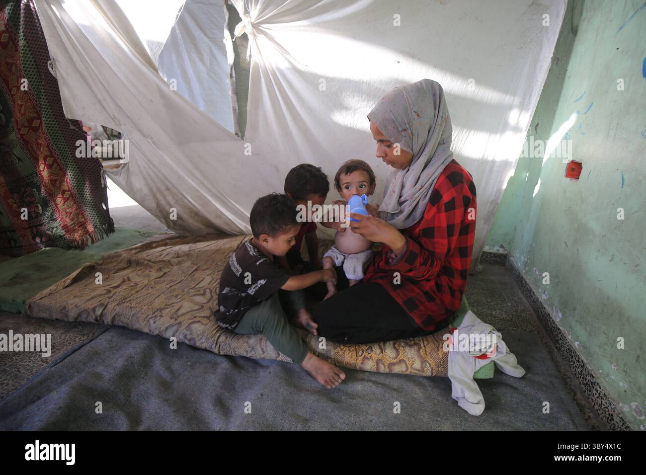 Palestinian infant Adi Wael Habib, 9 months old, is the sole survivor ...