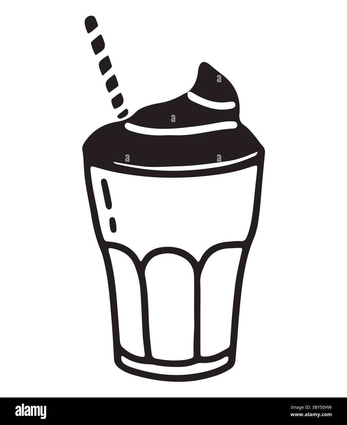 Hand drawn coffee art. Line art. Crayon drawing style. Design for cards ...