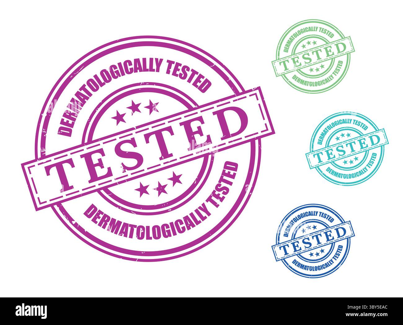 A Dermatologically Tested Certified Stamp Collection, Grunge Rubber ...