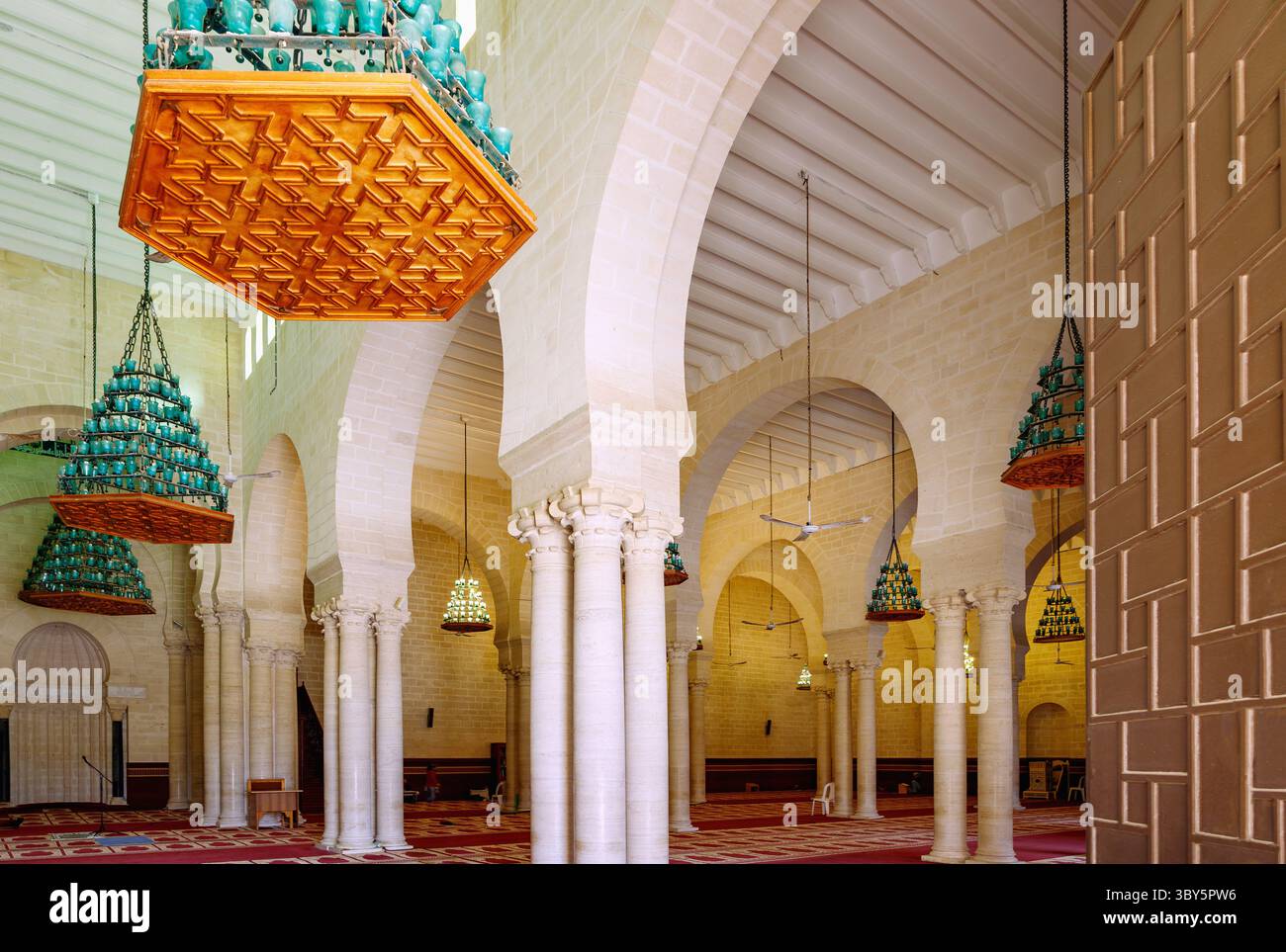 Fatimid mosque in the medina old town of mahdia hi-res stock ...