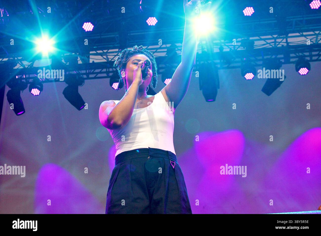 July 18, 2025, New York City, New York: (new) melly performs at summer ...