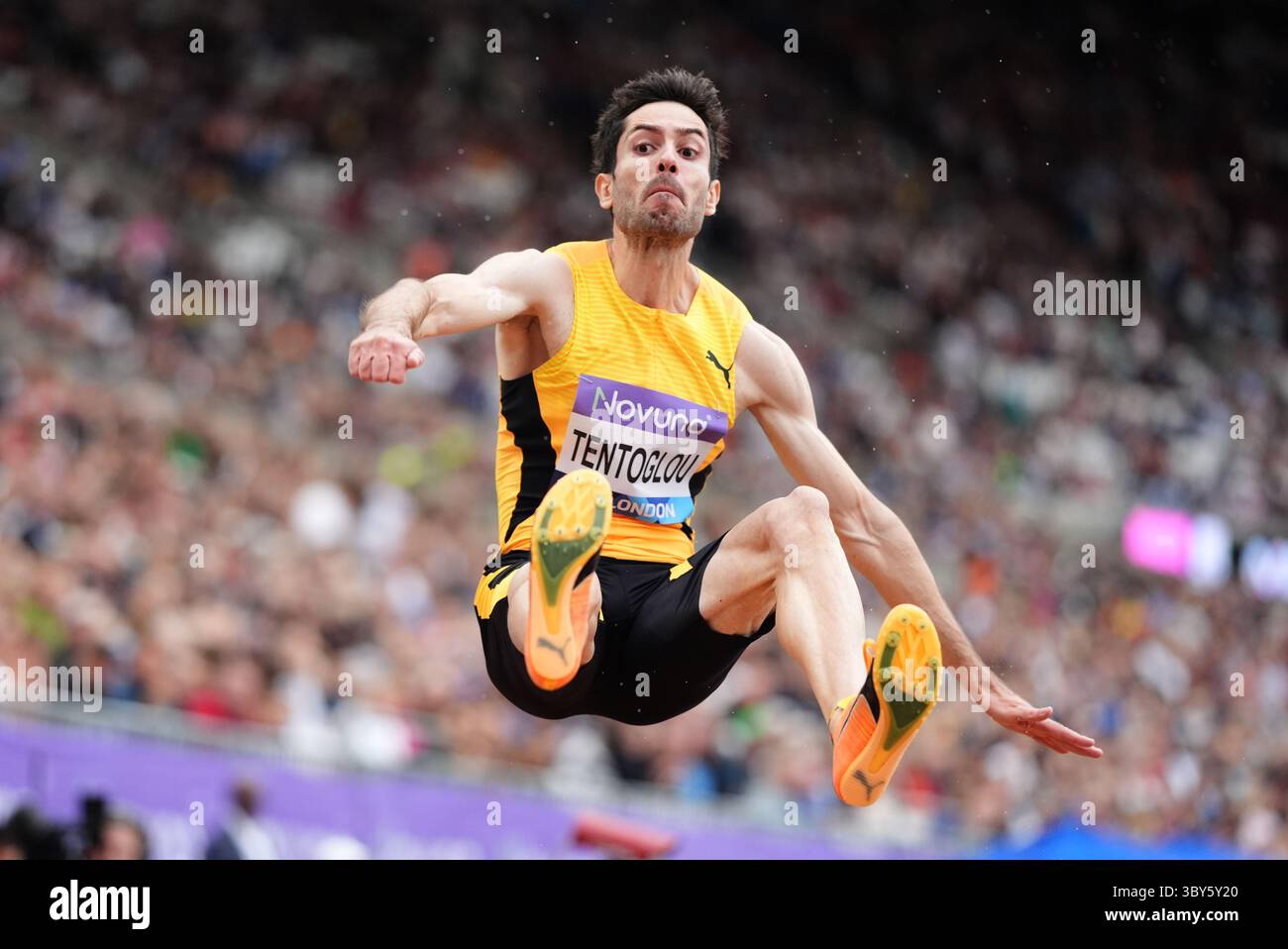 Greece's Miltiadis Tentoglou in the Men's Long Jump during the Wanda ...