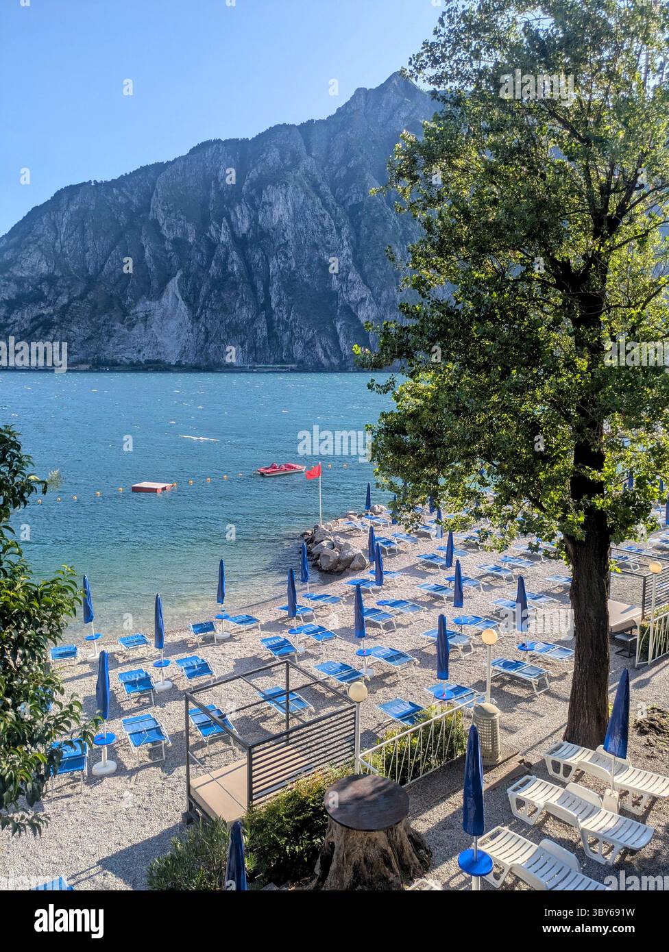 Beach near Lecco Lake Como Stock Photo - Alamy