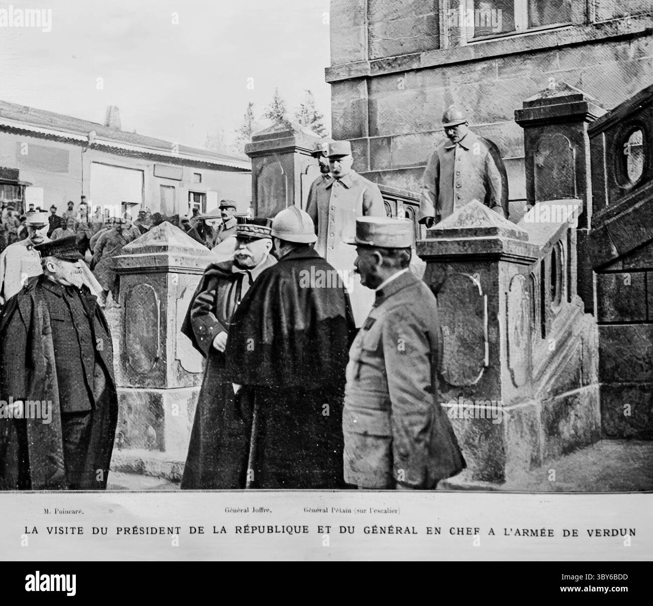 Photograph from L'Illustration, 11 March 1916. French President Raymond ...