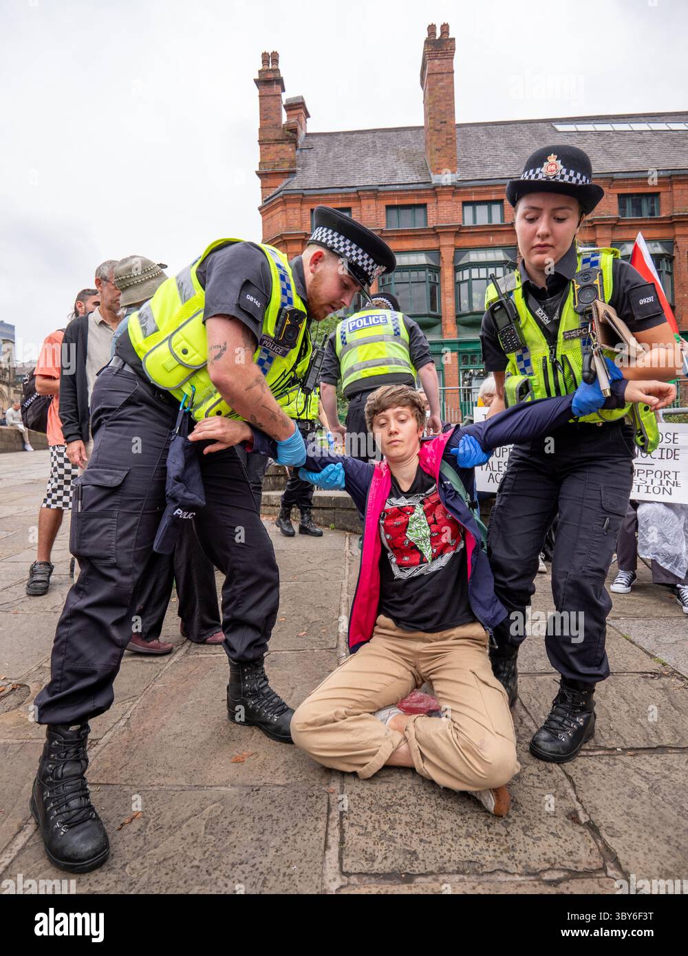Manchester, UK. 19th July, 2025. More Palestine Action arrests took ...