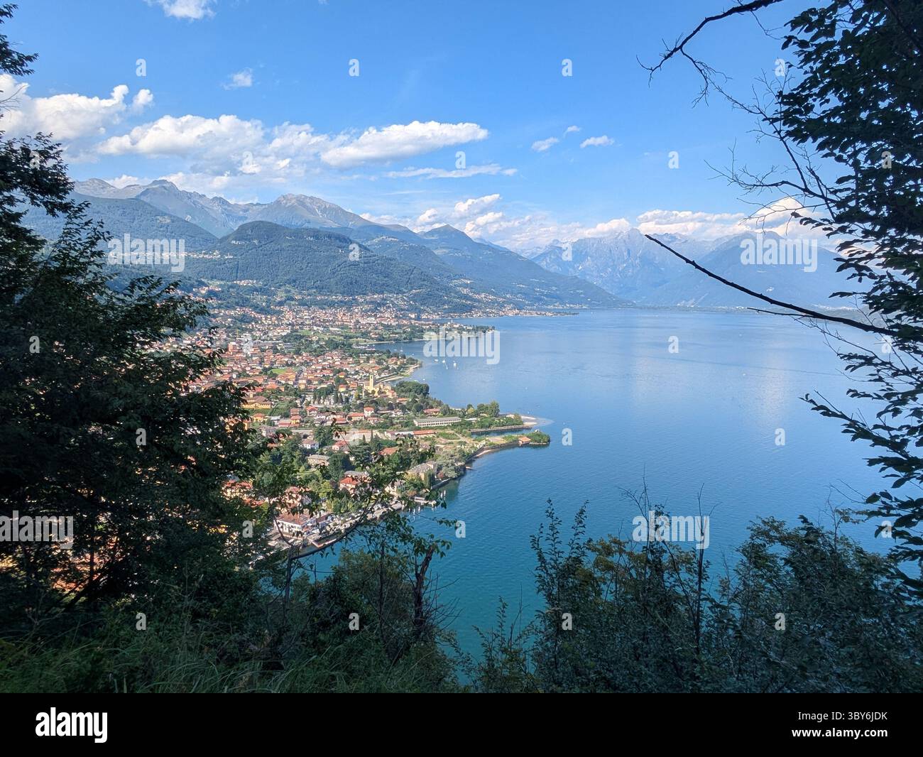 View over the town of Dongo Lake Como Stock Photo - Alamy