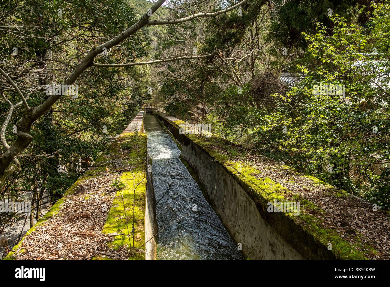 Suirokaku aquaduct bridge, a part of the canal branch into which the ...