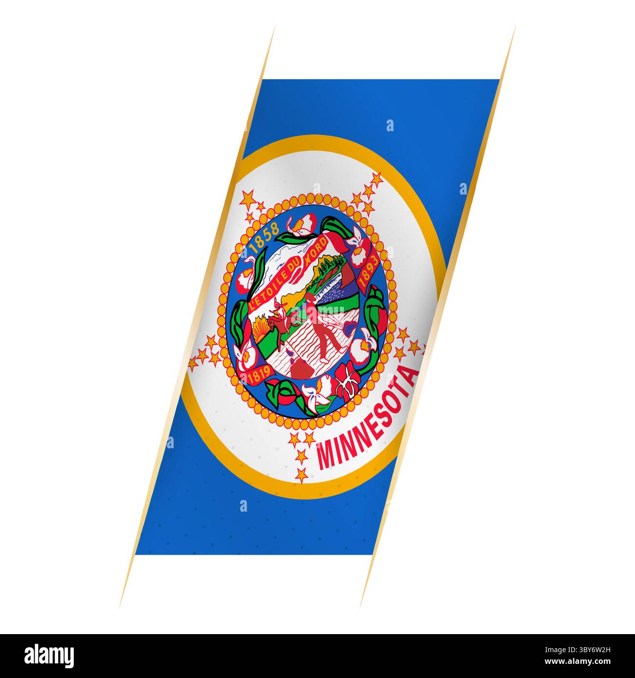 Minnesota american flag waving in Stock Vector Images - Alamy