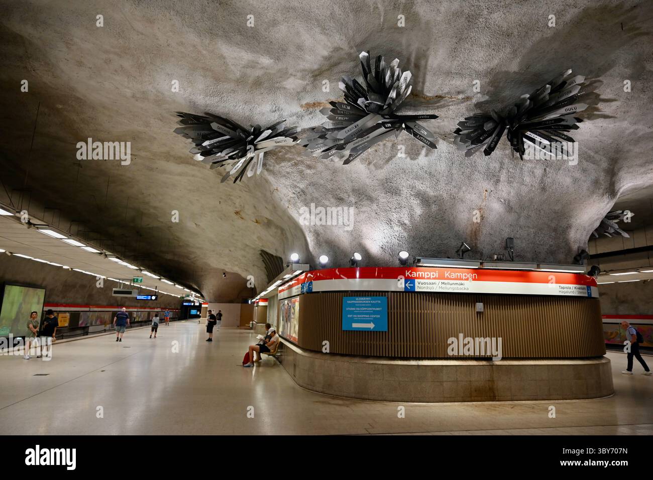 helsinki metro system finland kamppii underground station Stock Photo ...