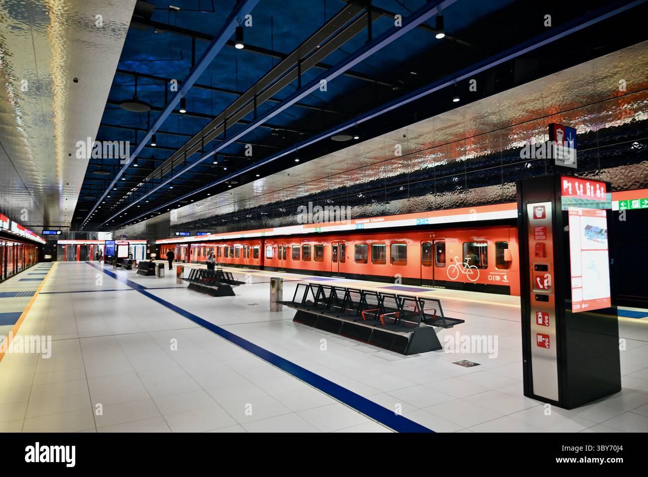 helsinki metro system finland - Espoonlahti underground station Stock ...