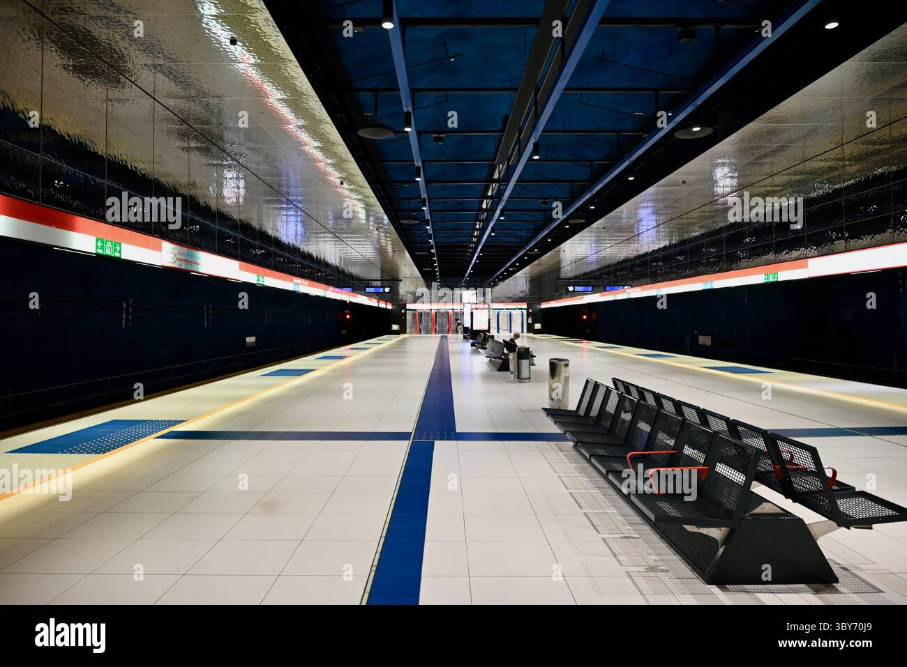 helsinki metro system finland - Espoonlahti underground station Stock ...