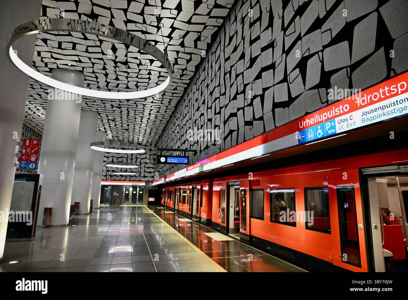 helsinki metro system finland- idrottsparken urheilupuisto underground ...