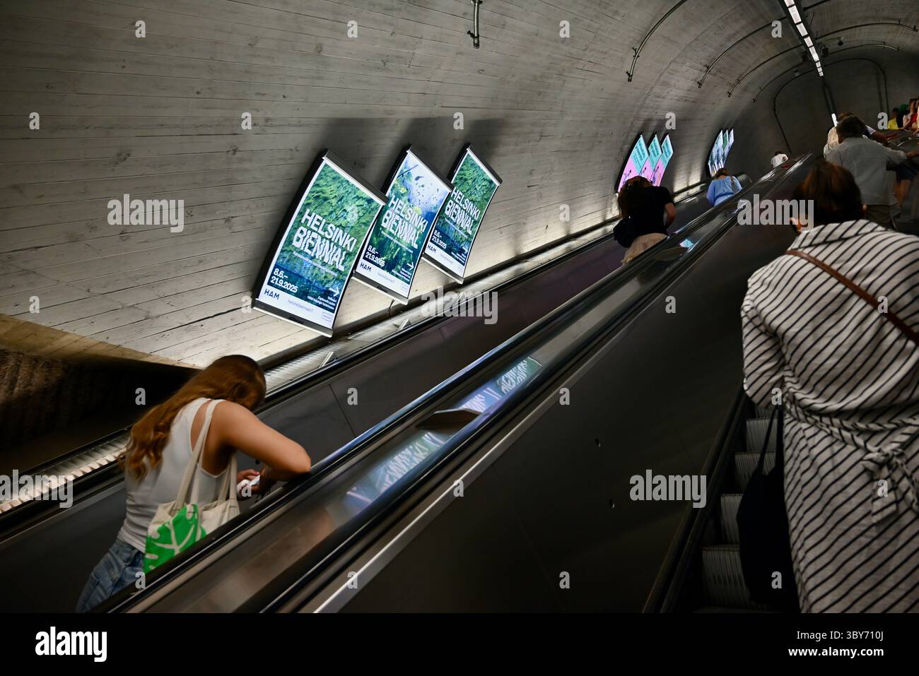 helsinki metro system finland kamppi underground station Stock Photo ...