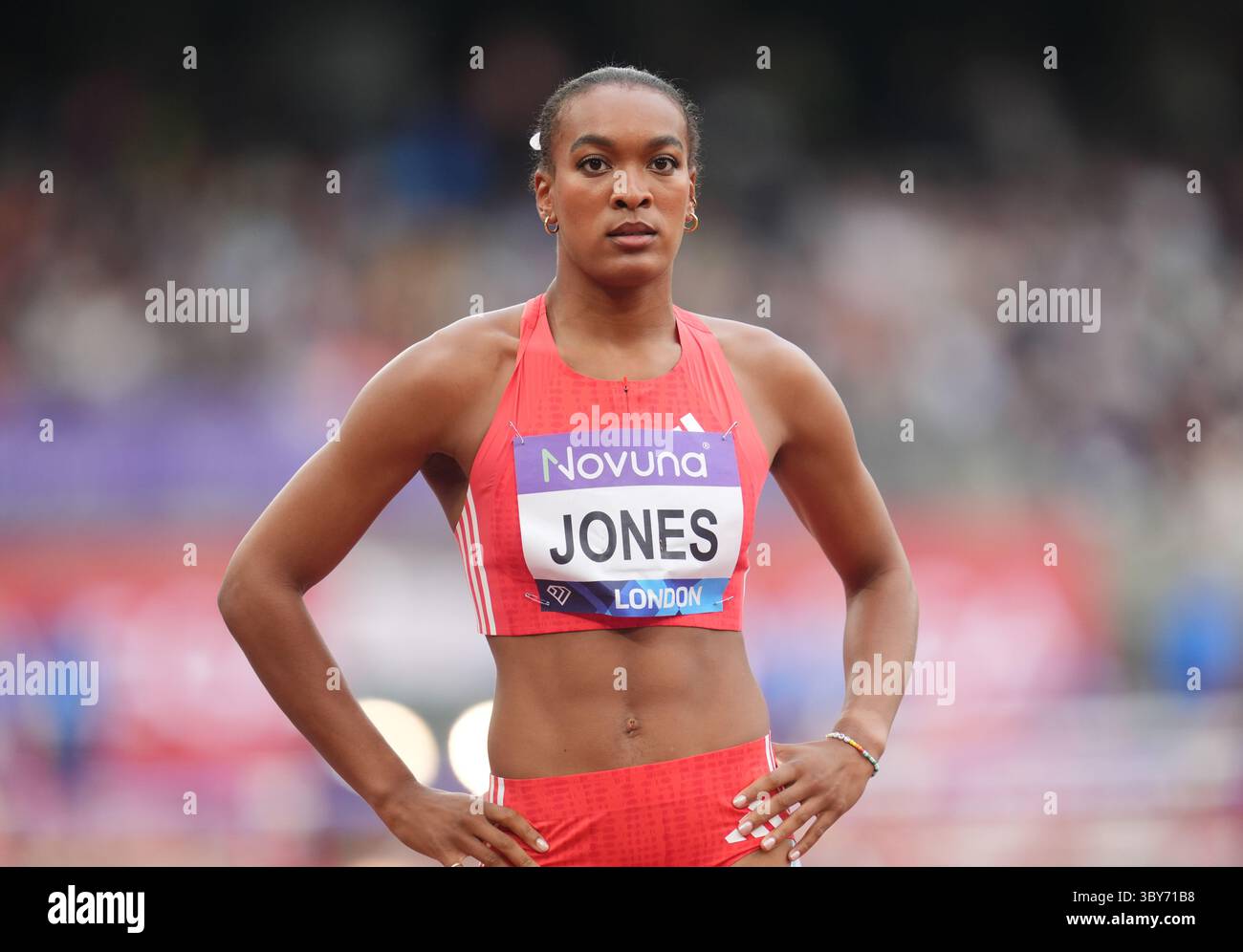 USA's Jasmine Jones after the 400m Hurdles during the Wanda Diamond ...