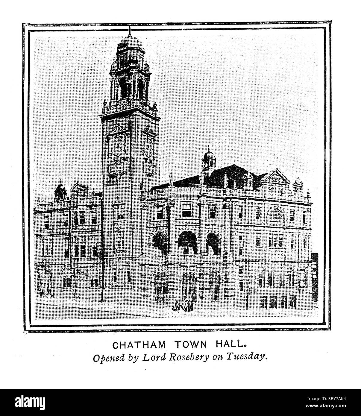Chatham Town Hall, Vintage photograph Victorian, British, 1900 Stock ...