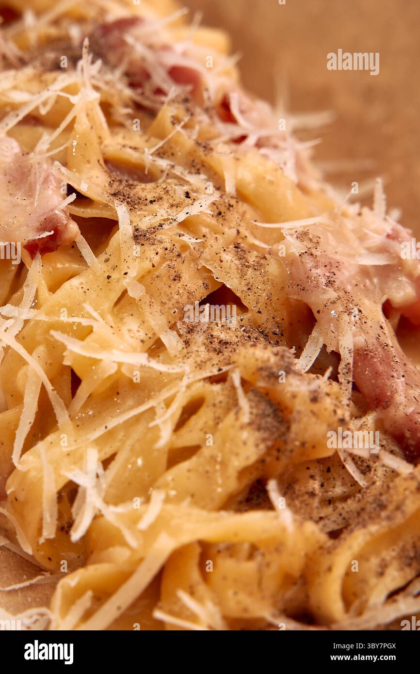 Savory pasta topped rich cream hi-res stock photography and images - Alamy