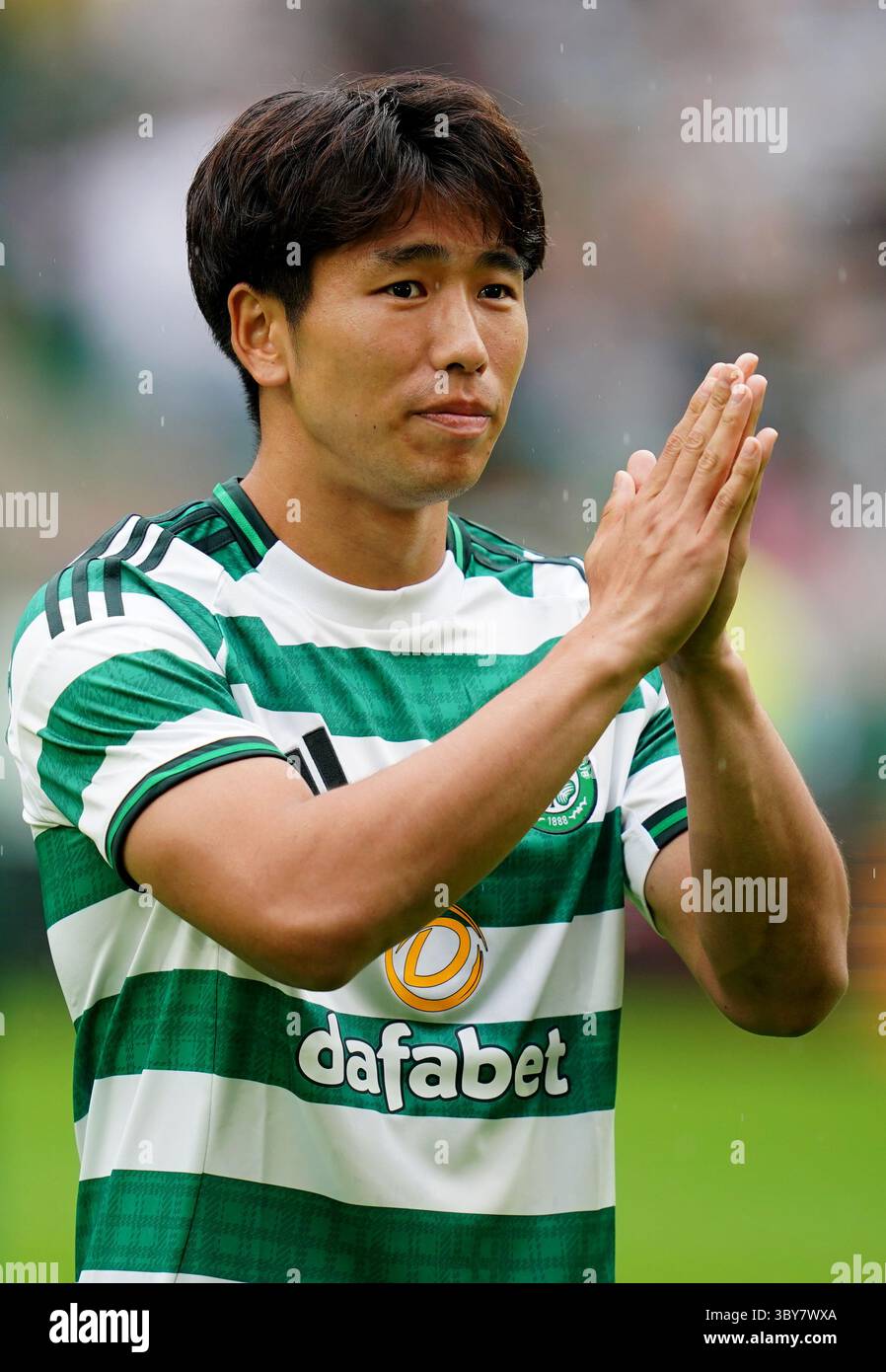 Celtic's Shin Yamada is unveiled to the fans ahead of the pre-season ...