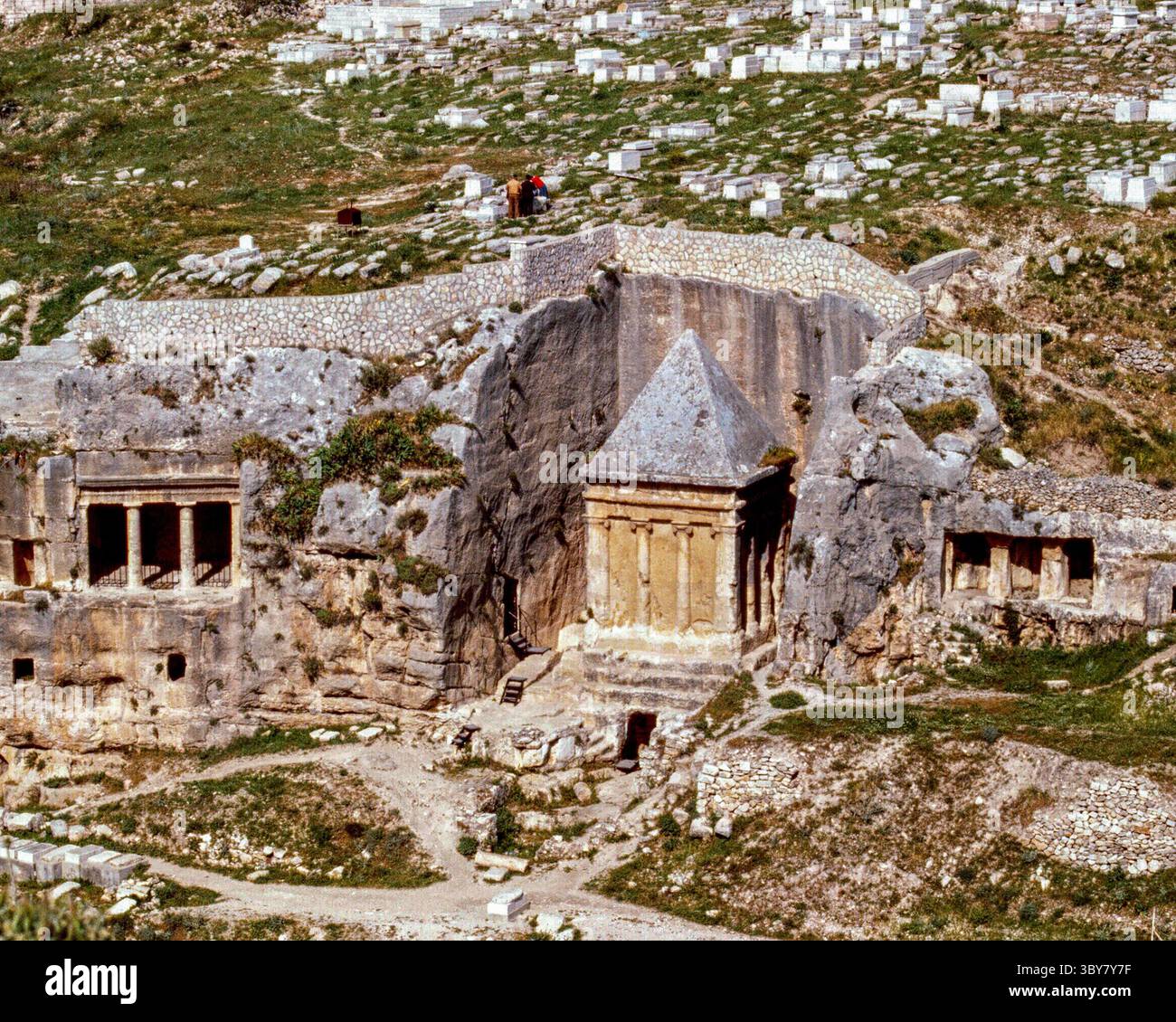 April 8, 1988, Jerusalem, Israel: Three monumental tombs, on the ...