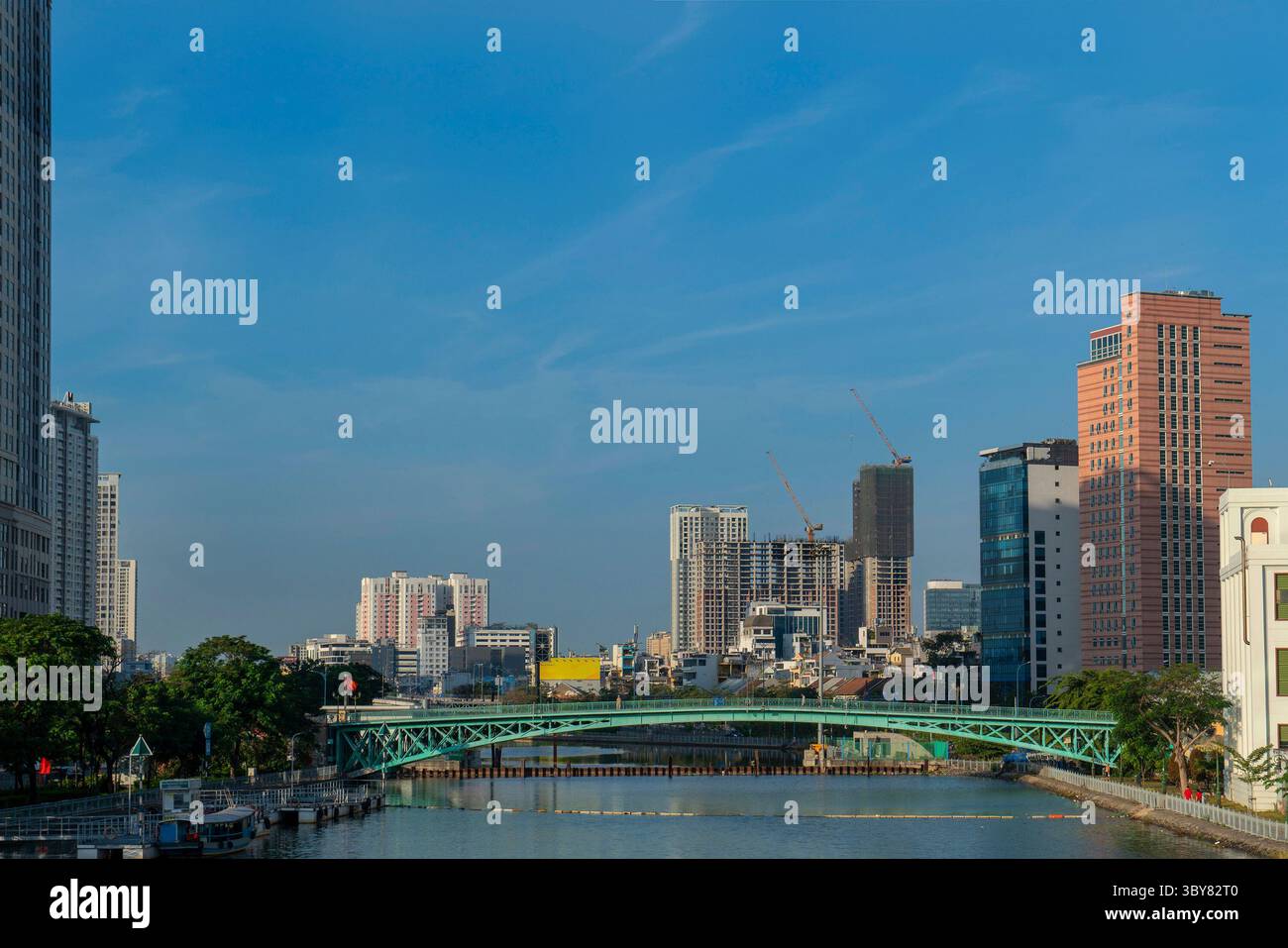 Mong Bridge (Cau Mong) - spanning Ben Nghe Canal in Saigon, Vietnam ...