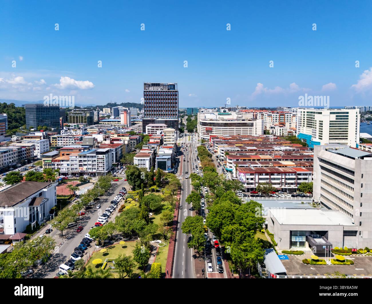 Aerial View of Kota Kinabalu City, Kota Kinabalu is the capital city of ...