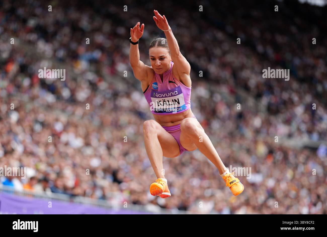 Switzerland's Annik Kalin during the Women's Long Jump during the Wanda ...