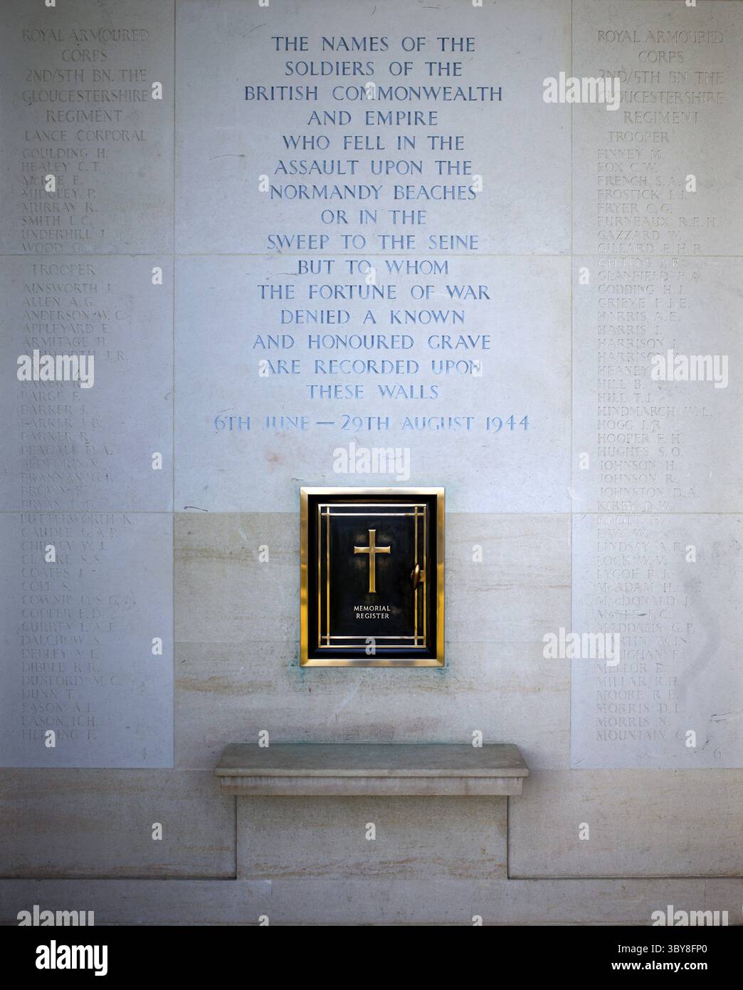 Bayeux Memorial, memorial in honour of the missing soldiers, British ...