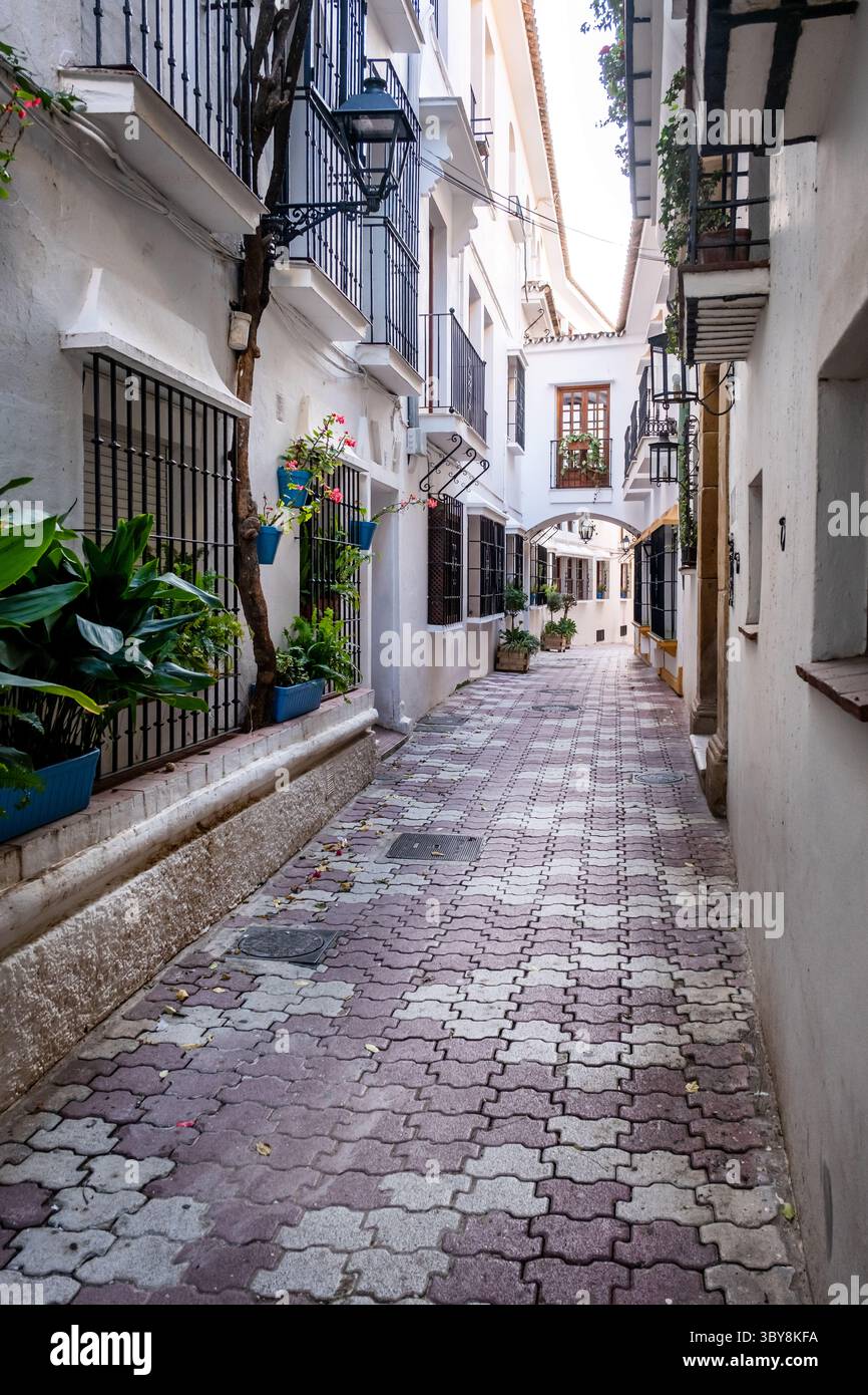 Marbella old town in Andalucia Spain. Typical Spanish village ...