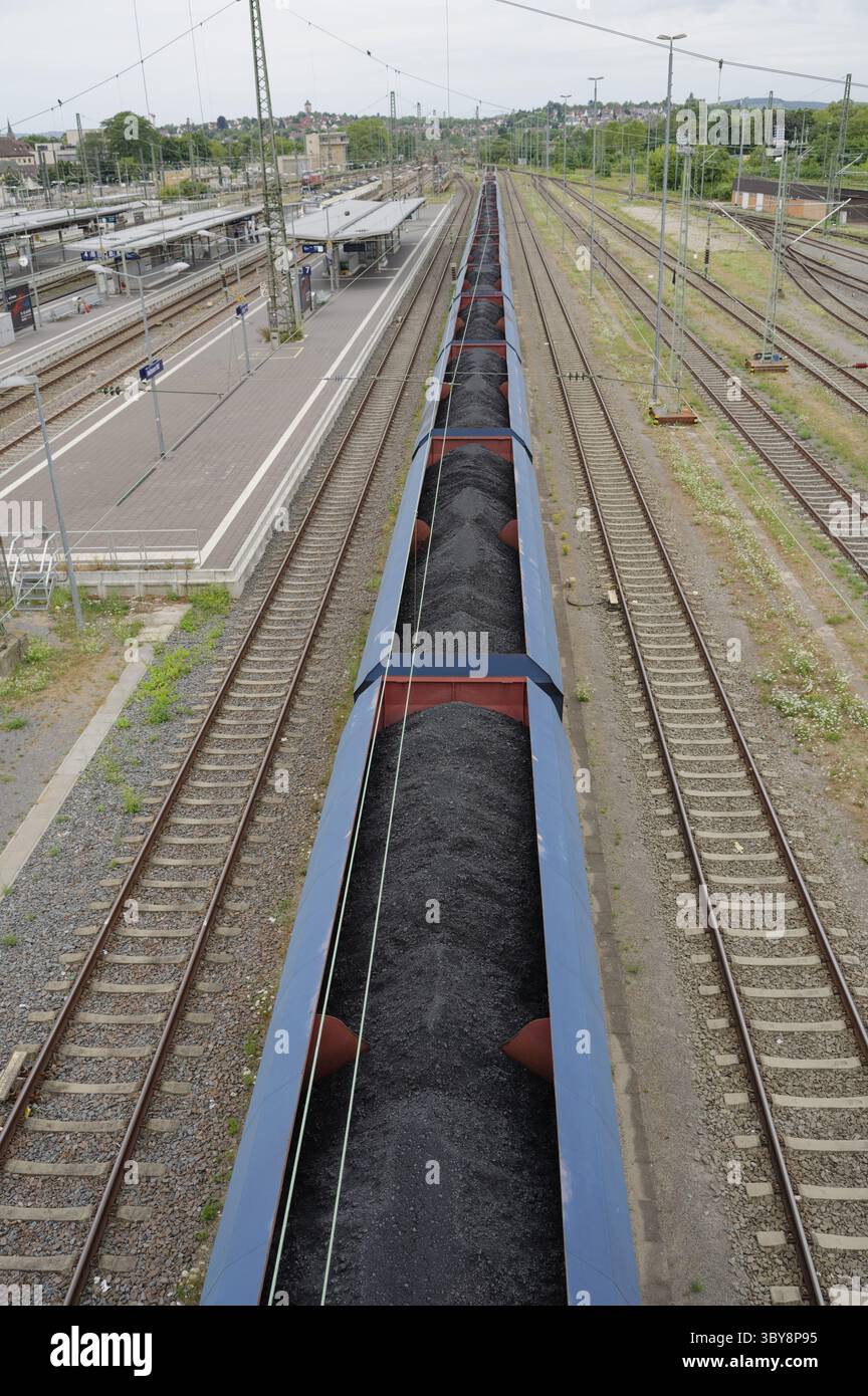 Heilbronn main station, building material, freight transport, local ...