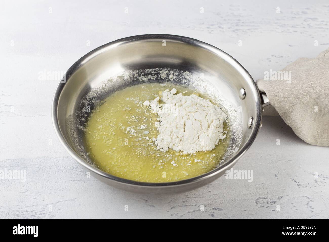 Food flour added melted hi-res stock photography and images - Alamy