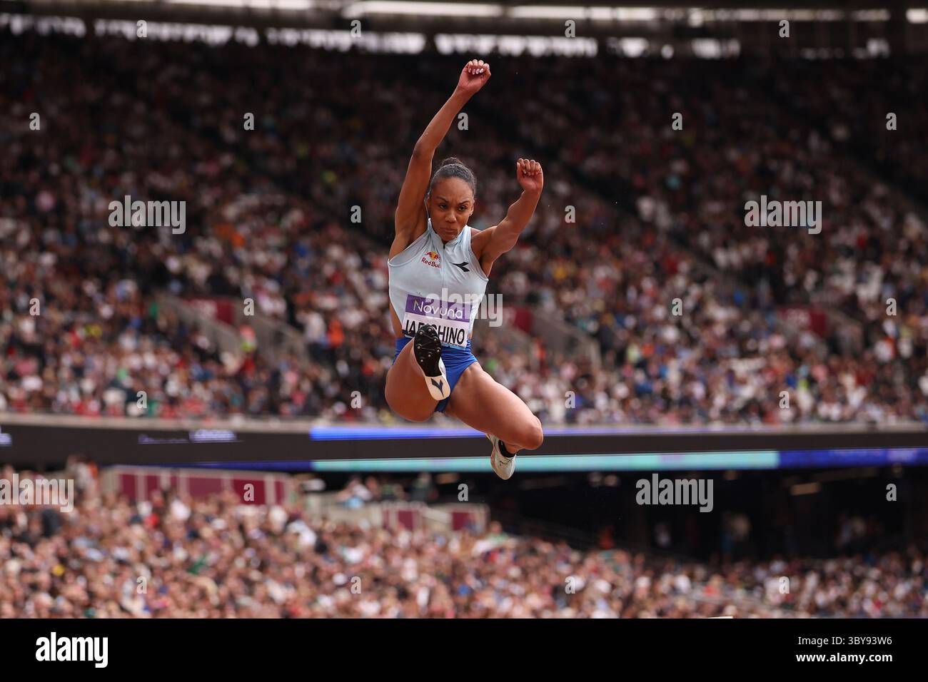 Larissa Iapichino competes in the Womens Long Jump during the Wanda ...