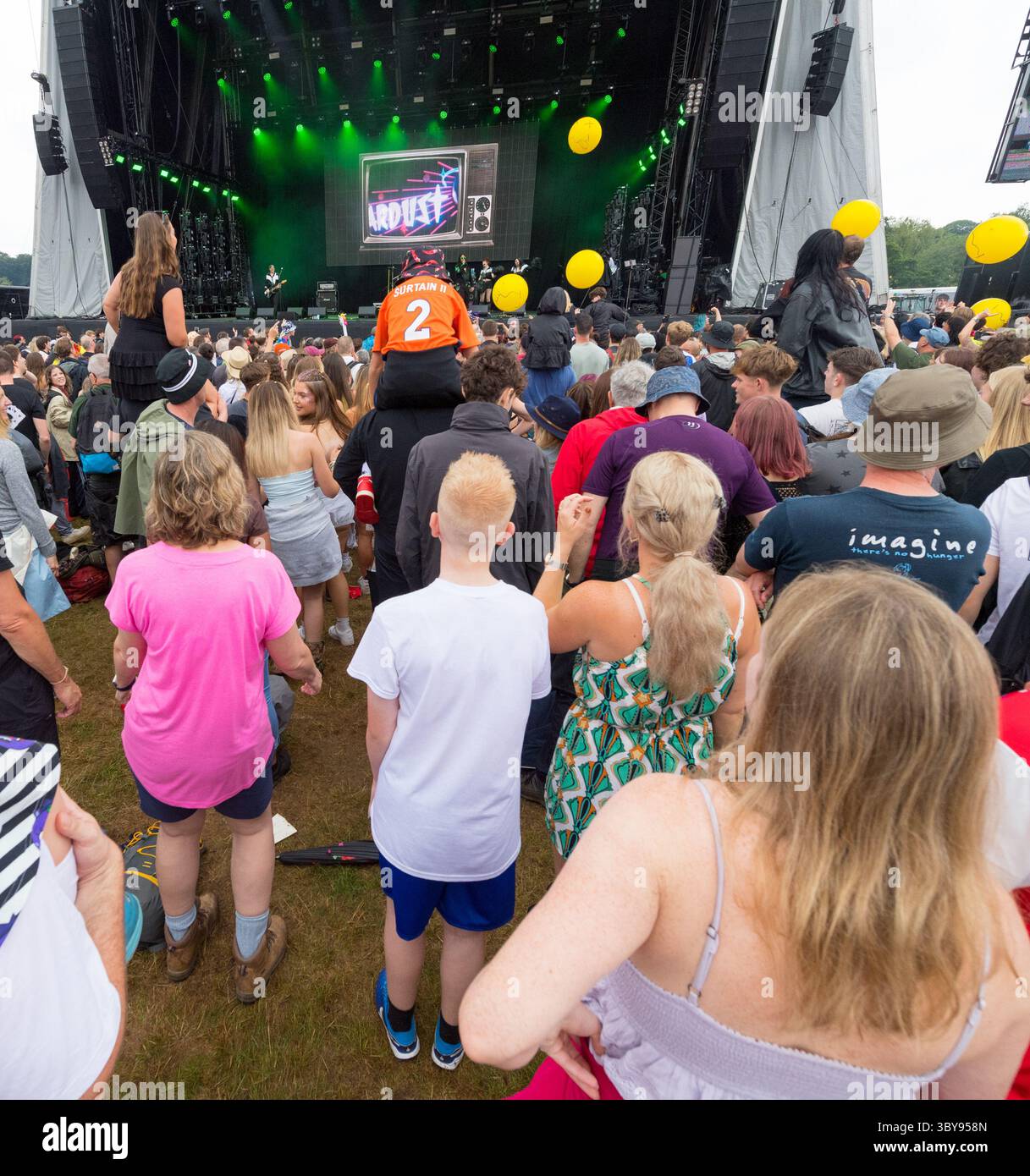 Festival fans enjoying the music at the Splendour Music Festival set ...