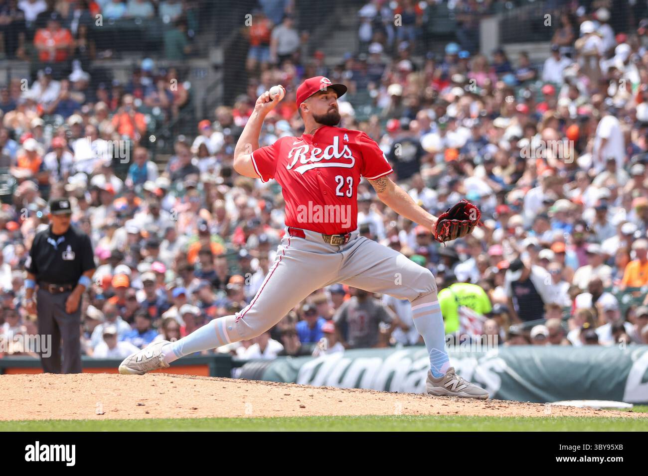 DETROIT, MI - JUNE 15: Cincinnati Reds relief pitcher Graham Ashcraft ...