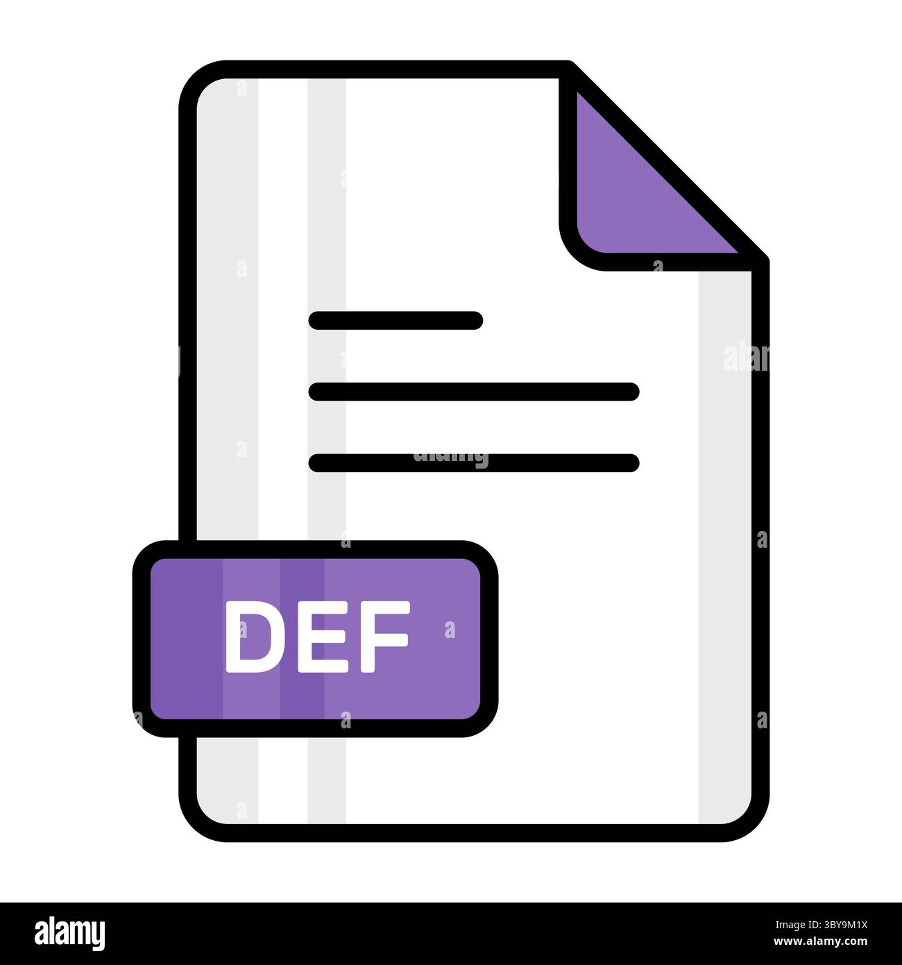 An amazing vector icon of DEF file, editable design Stock Vector Image ...