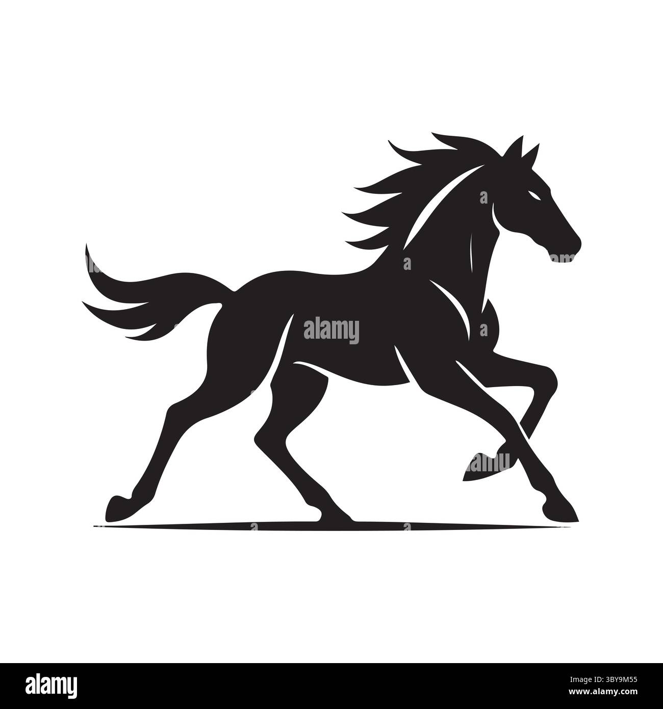 Black horse mane Cut Out Stock Images & Pictures - Alamy