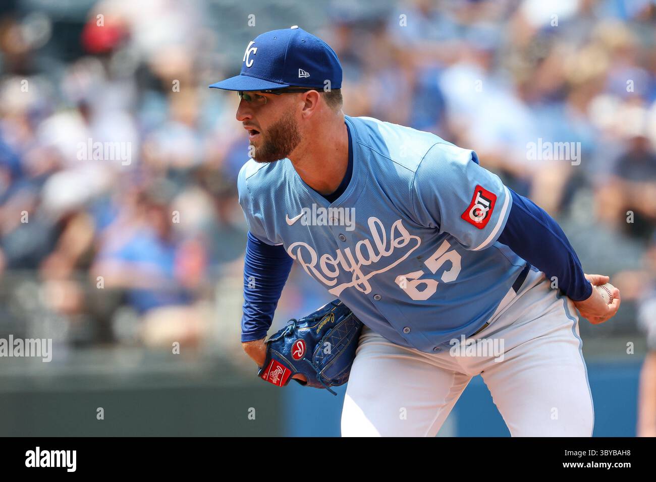July 13, 2025: Kansas City Royals starting pitcher Noah Cameron (65 ...