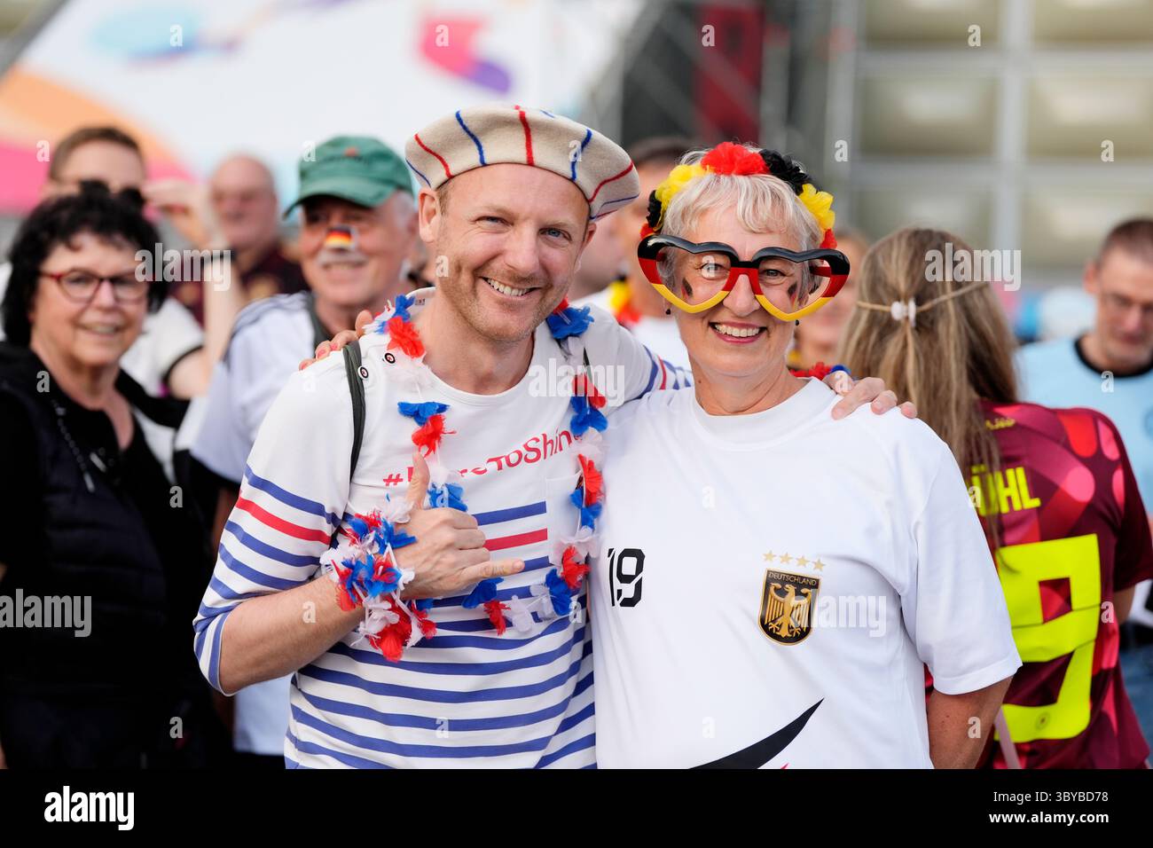 A France and Germany fan ahead of the UEFA Women's Euro 2025 quarter ...