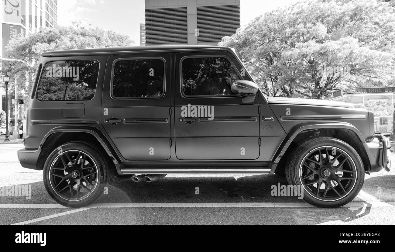 New York City, USA - May 19, 2024: 2021 Mercedes Benz AMG G63. Black ...